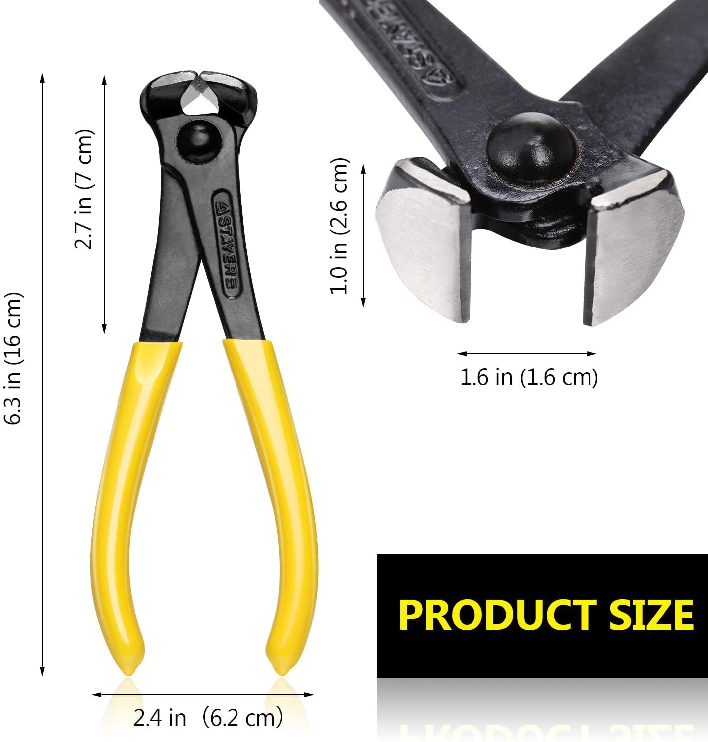 GHRTGR-2 Packs End Cutting Nippers Pliers Nail Puller Tool Carpenters ...