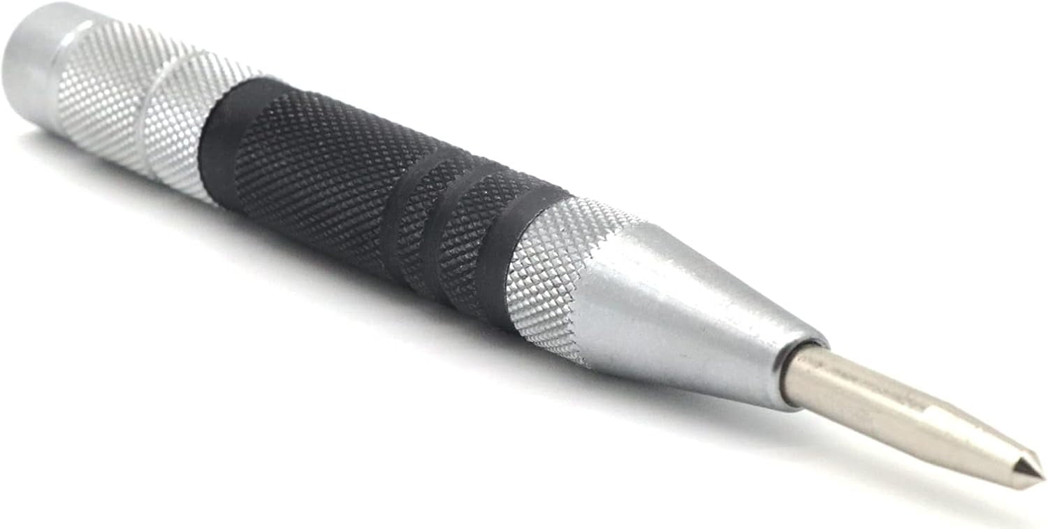 GHRTGR-2-Piece Automatic Center Punch, 6 Inch Hardened Steel Spring Loaded Center Hole Punch ...