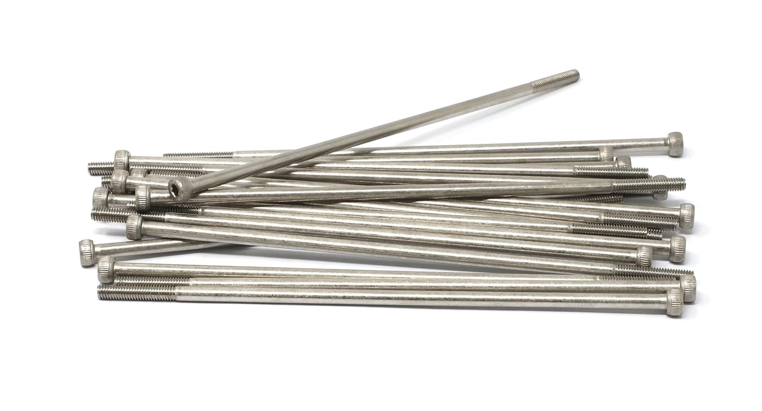 GHRTGR-20 Pcs M4 x 145mm Partially Threaded Thread Pitch 0.7 mm ...