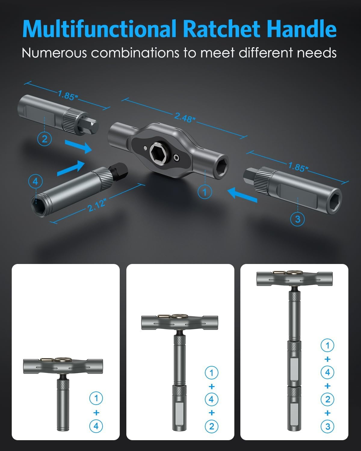 GHRTGR-24 in1 Magnetic Screwdriver Set, Ratchet Screwdriver Kit ...