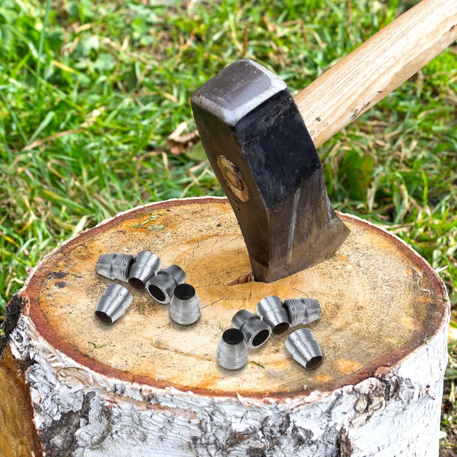 GHRTGR-25Pcs Safety Round Handle Wedges Conical Handle Wedges Splitting ...