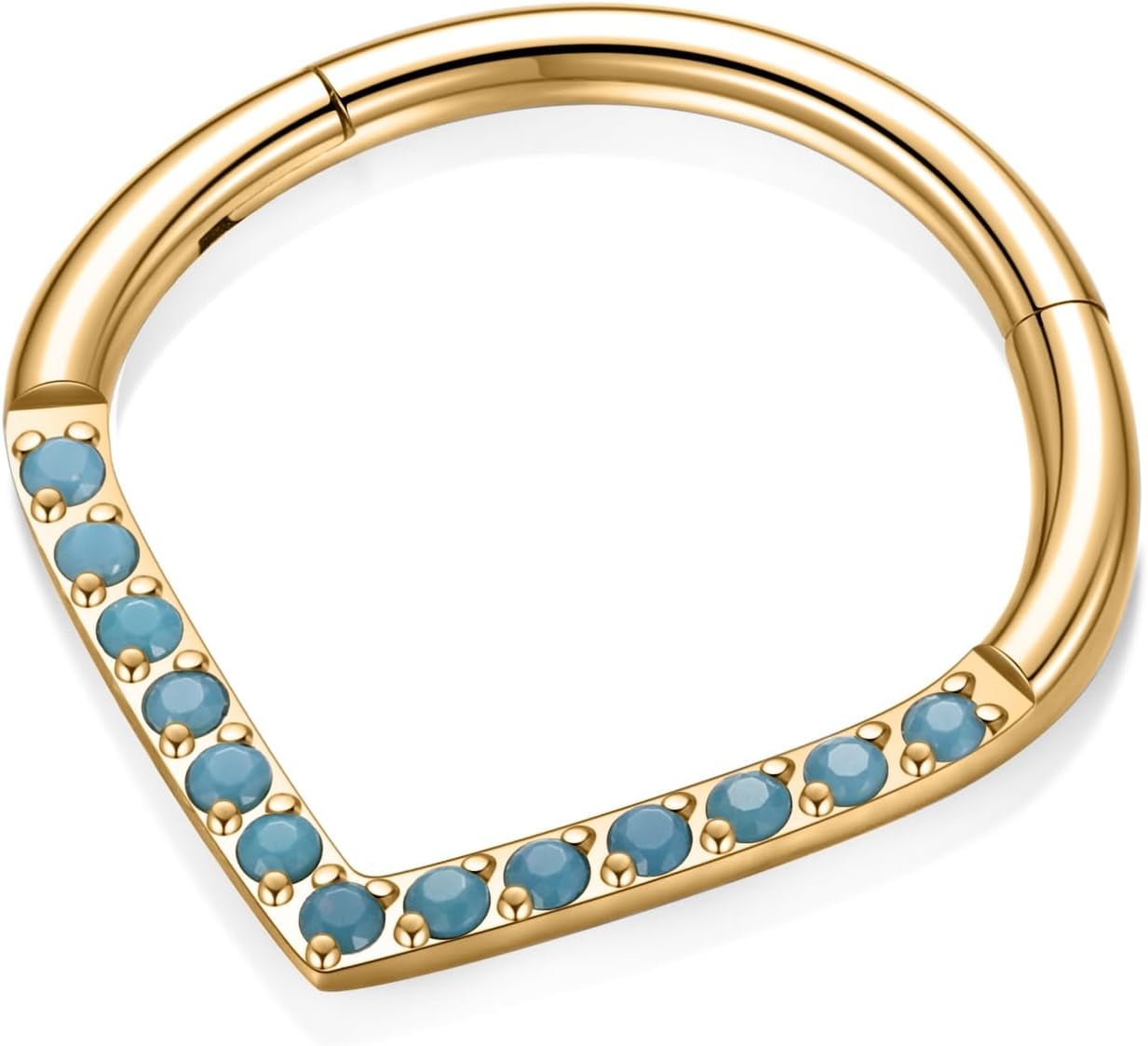 GHRTGR-316L Surgical Steel Septum Ring Teardrop Daith Tragus Helix Rook Conch Piercing Jewelry ...