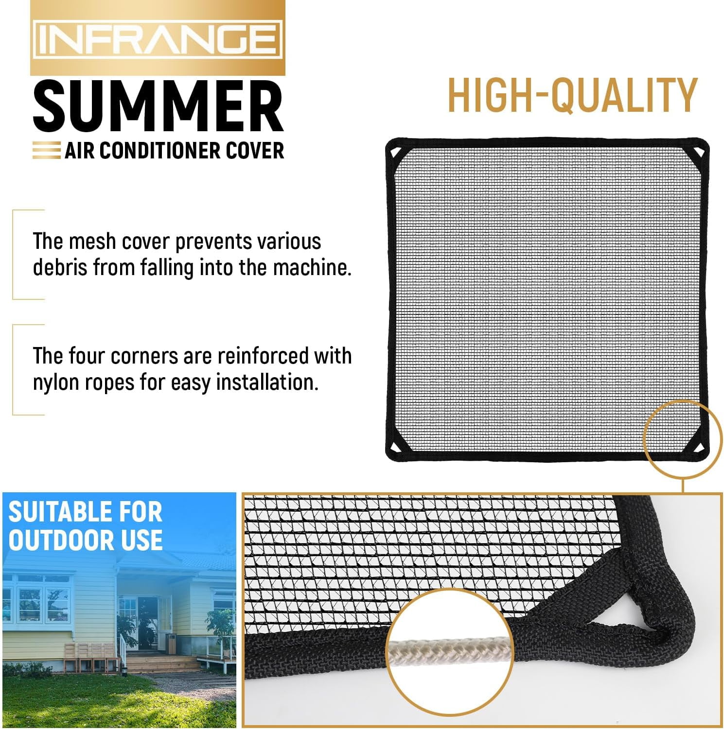 GHRTGR-36"x36" Mesh Air Conditioner Covers for Outside Units A/C Unit ...