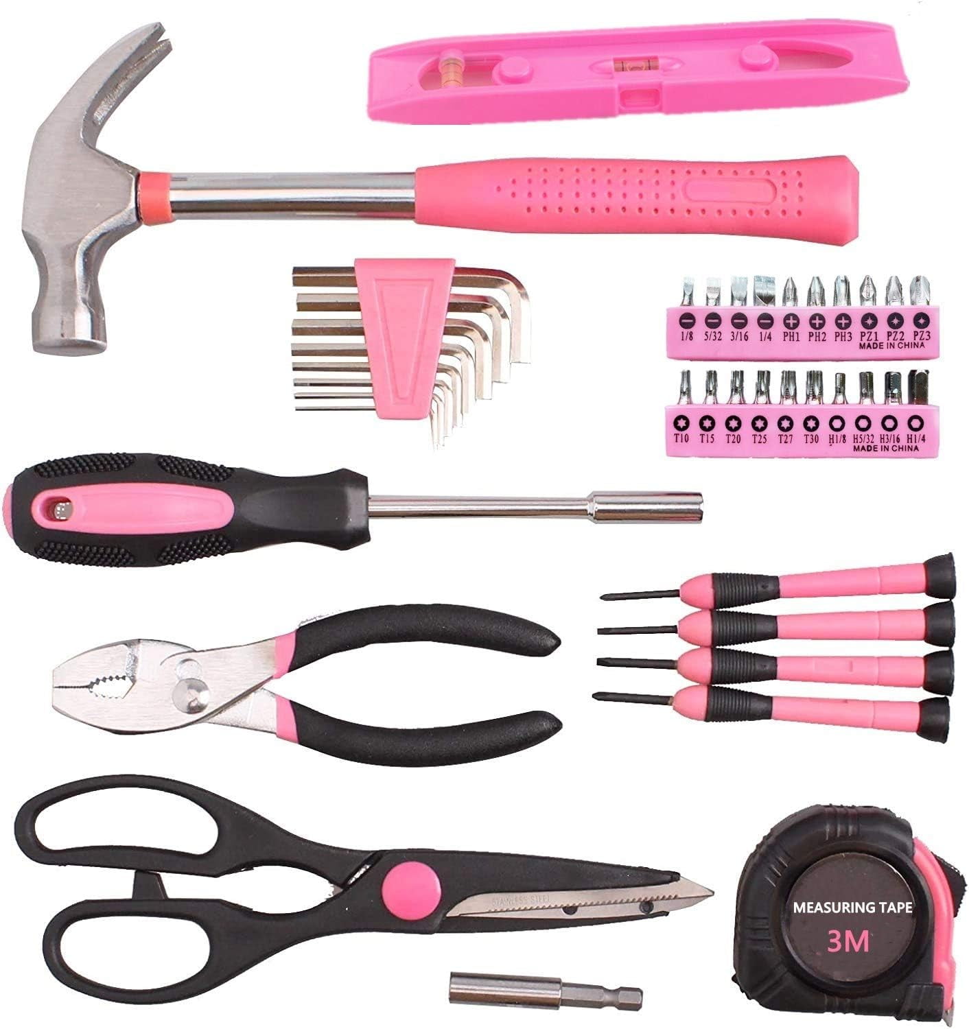 GHRTGR-39-Piece General Tool Set-Essential Household Hand Tool Kit with Portable Toolbox Storage ...