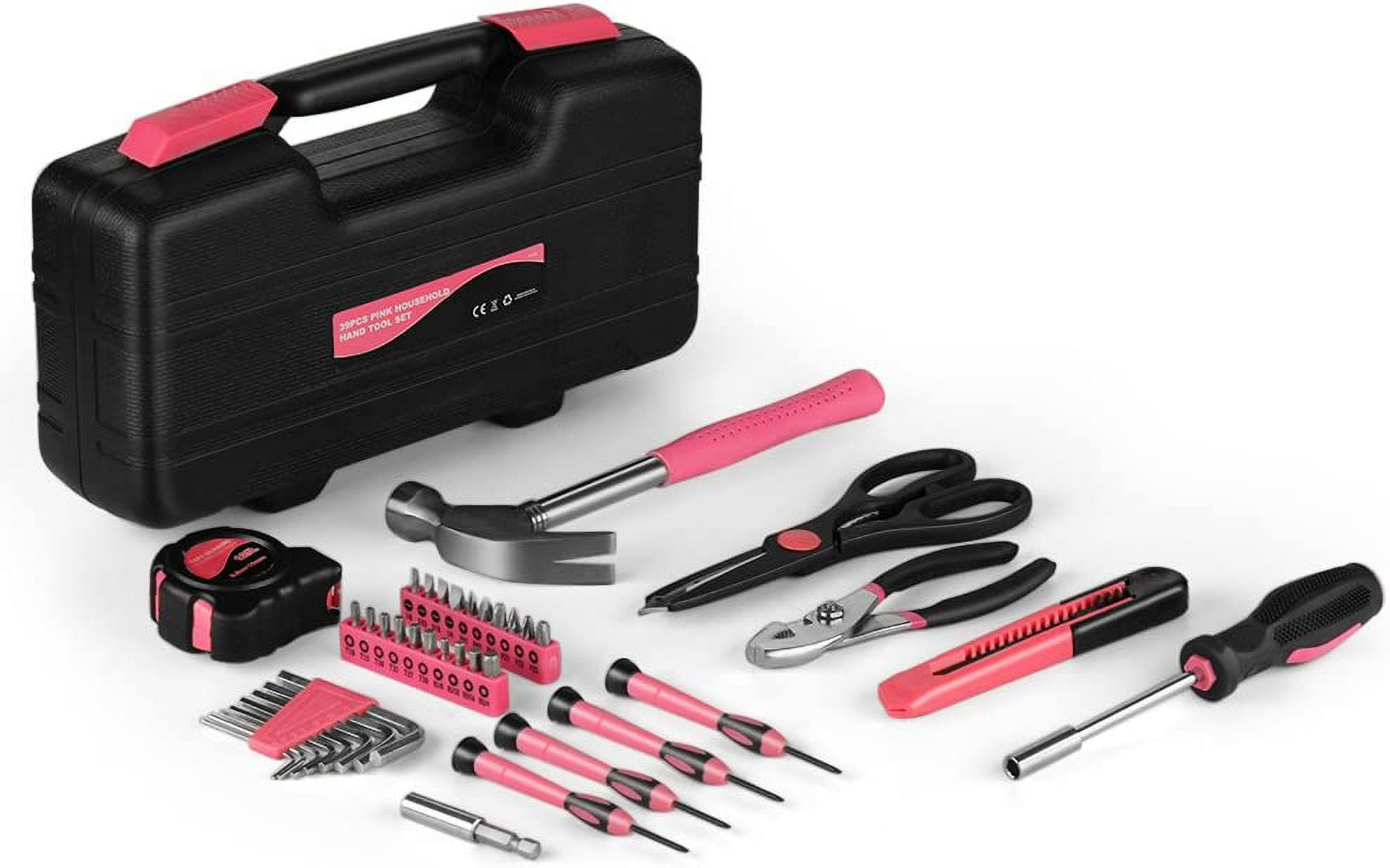 GHRTGR-39 Piece Hand Tool Kits with Case - Compact Tool Kit for Handyman, Homeowners DIY ...
