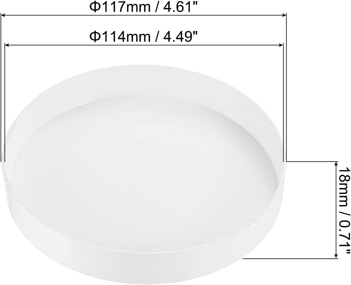 GHRTGR-4.5"/114mm PVC Pipe End Cap Fitting, 3 Pack Furniture Grade Plug ...