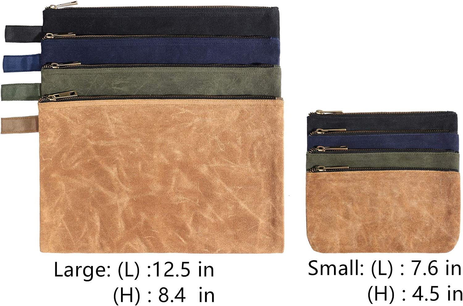 GHRTGR-4-Pack 16oz Waxed Canvas Tool Bags, Water Resistant Tools ...