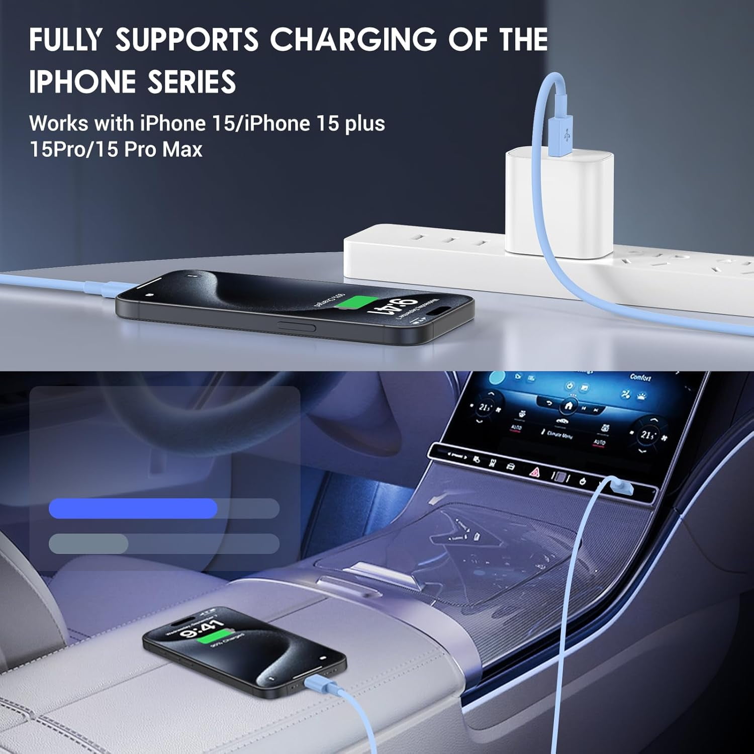 GHRTGR-4 Pack Apple USB C Fast Charging Cable 10FT for iPhone 16 15/16 ...