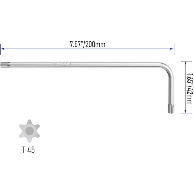 GHRTGR-4PCS T45 Long Tamper Proof Torx Key Bit Wrench, Anti Tamper Star ...