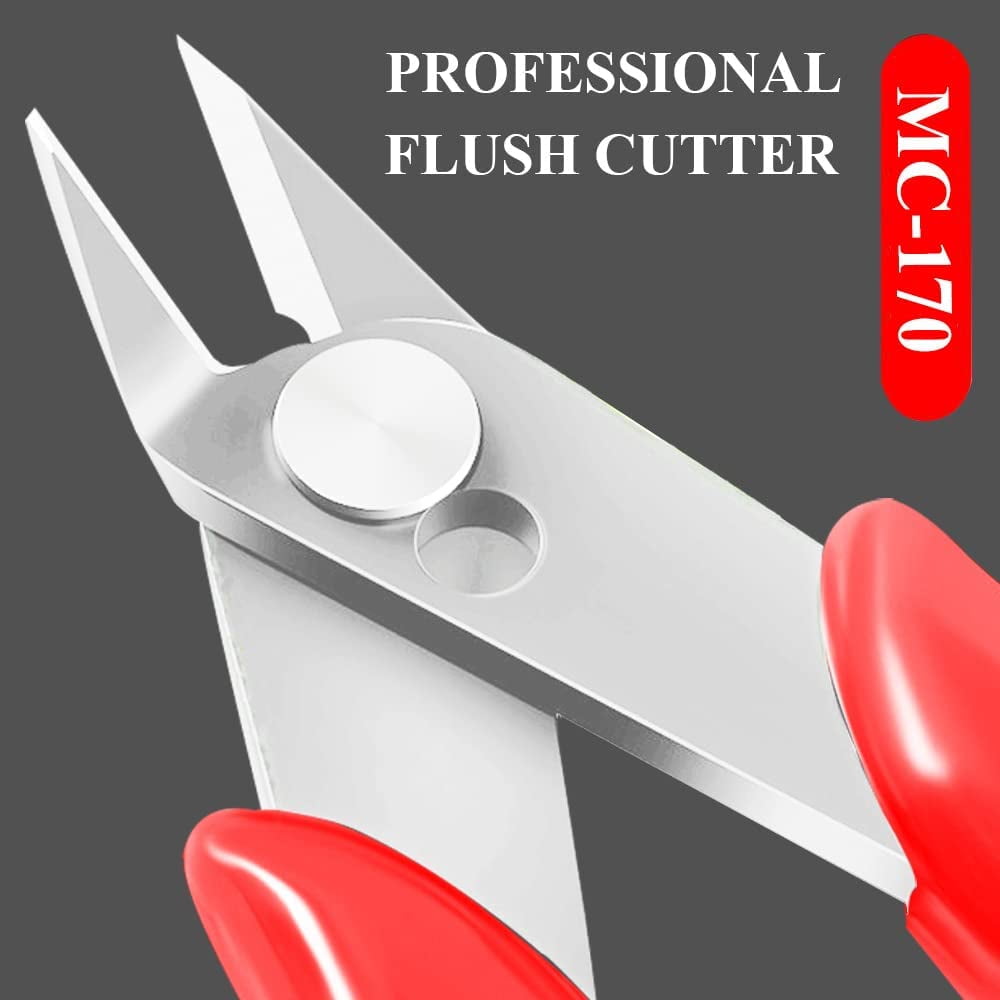 GHRTGR-5 Pack Flush Cutters MC-170, Wire Cutters 5 Inch Side Cutting ...