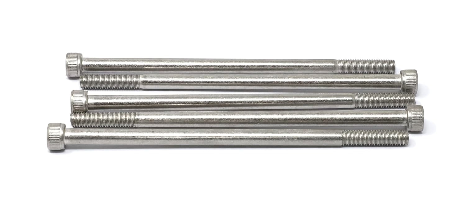 GHRTGR-5 Pcs M8 x 165mm Partially Threaded Thread Pitch 1.25 mm ...
