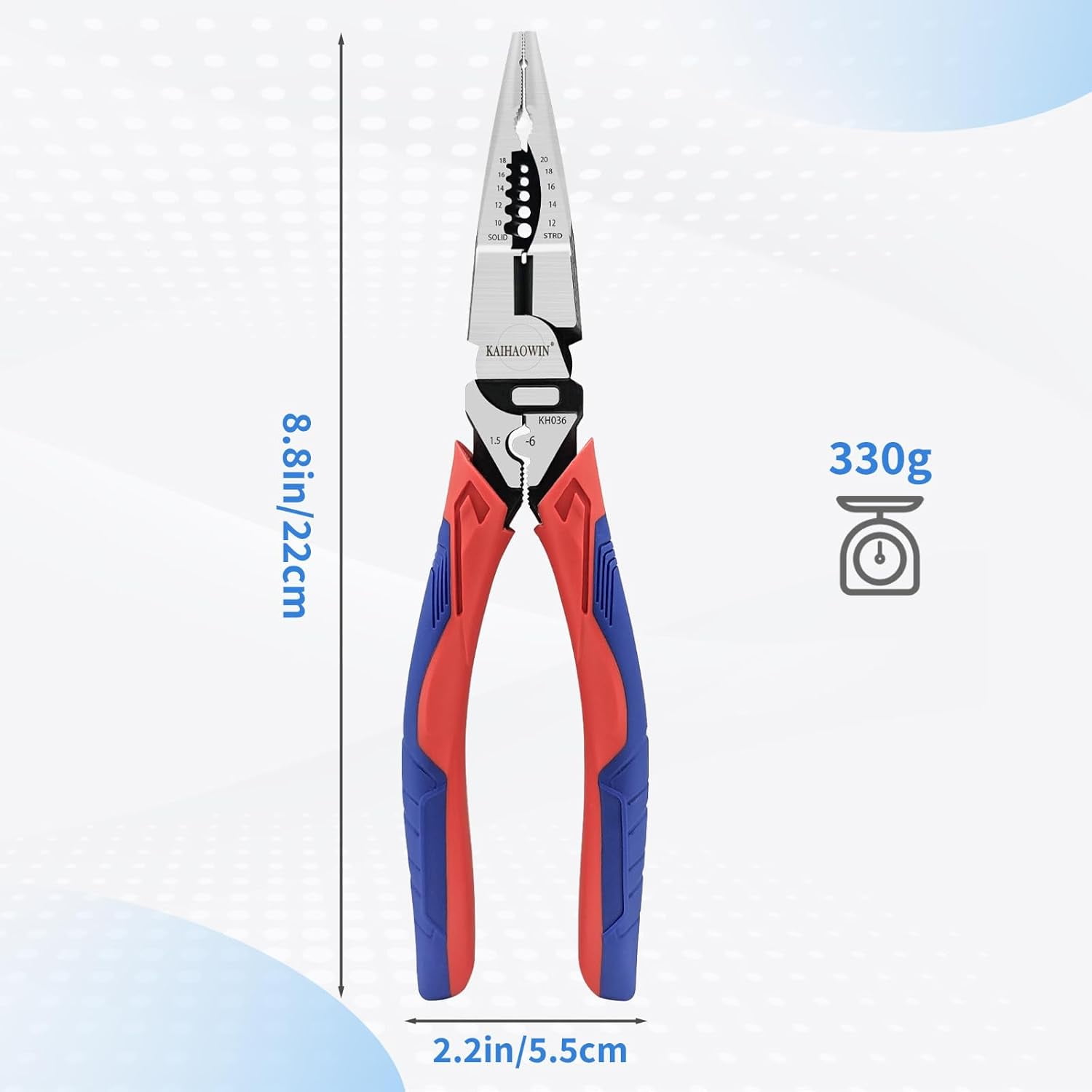 GHRTGR-5-in-1 Needle Nose Pliers with Wire Cutter Stripper and Crimper ...