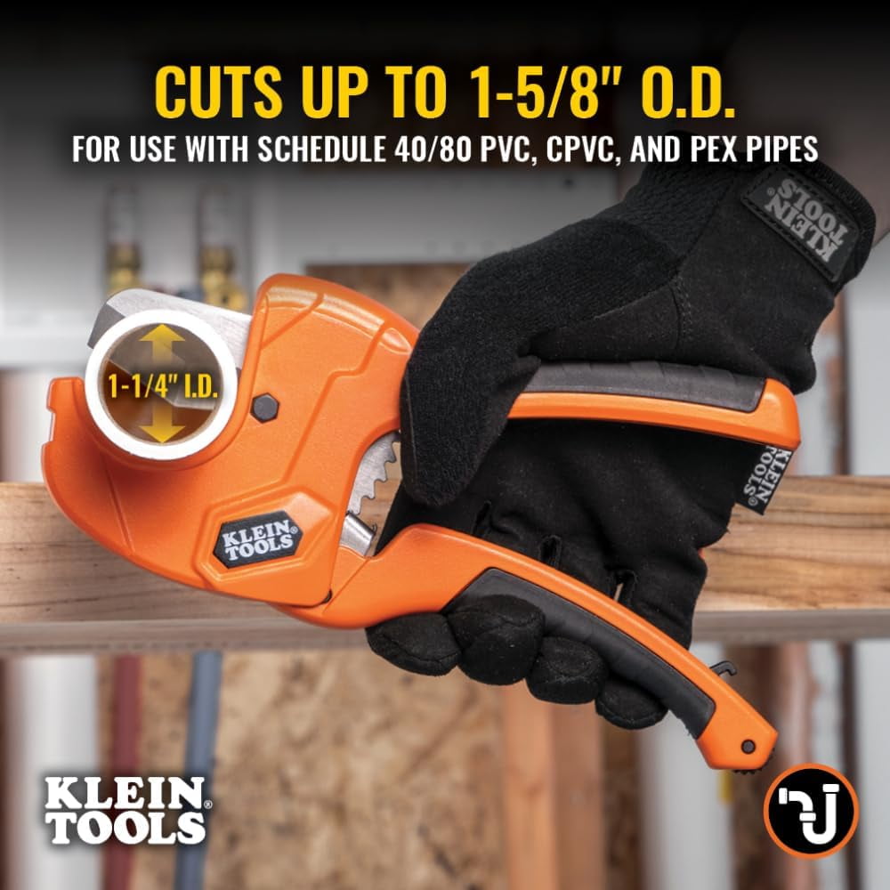 GHRTGR-50063 Ratcheting PVC Pipe Cutter, Cuts 1-1/4-Inch I.D. PVC, CPVC ...