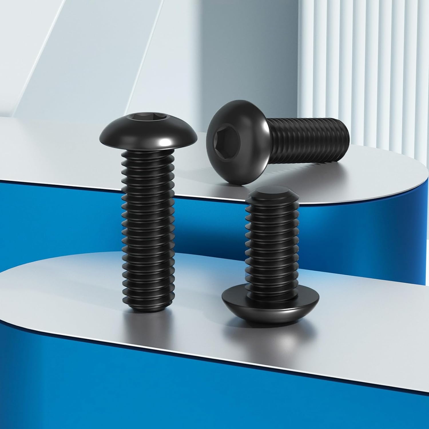 GHRTGR-55Pcs 1/4-20 x 7/8" Button Head Socket Cap Bolts Screws,304 ...