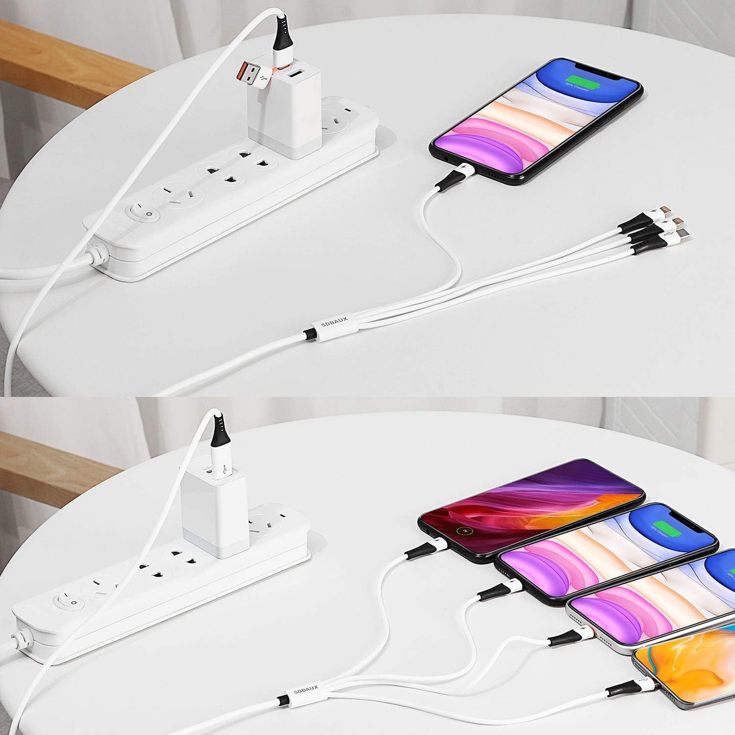 GHRTGR-6 in 1 USB A to USB C Multi 4 in 1 Dual Phone Type C Micro Port ...