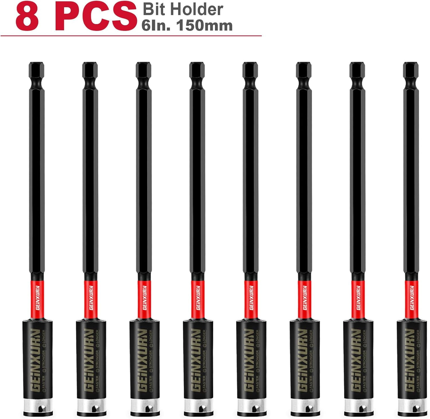 GHRTGR-6Inches Impact Magnetic Screwdriver Bit Holders, 8PACK Extension Socket Drill Bit Holder ...