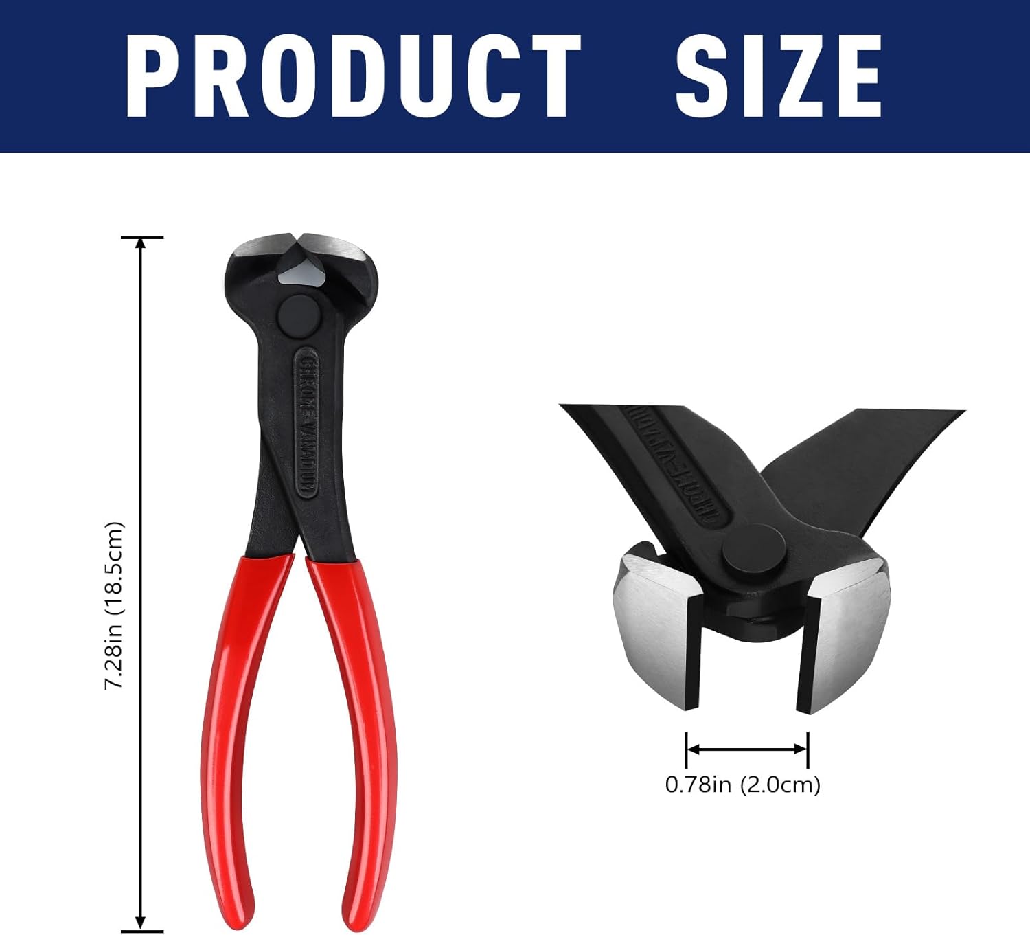 GHRTGR-7 Inch Nail Puller, Red, End Cutting Pliers, High Leverage End ...
