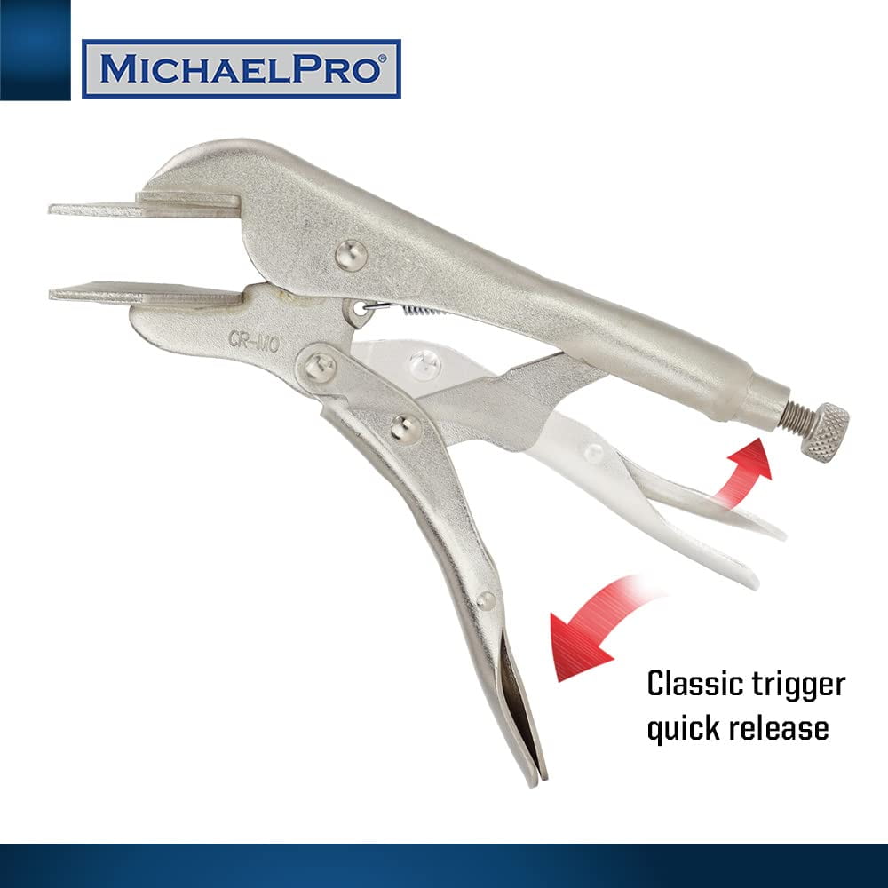 GHRTGR-8-Inch Locking Sheet Metal Clamp – Straight Jaw Seamer Tongs ...