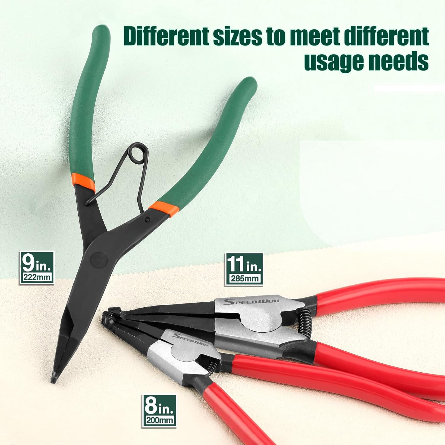 GHRTGR-9 inch Angle Tip Lock Ring Pliers for Transmission, Special ...