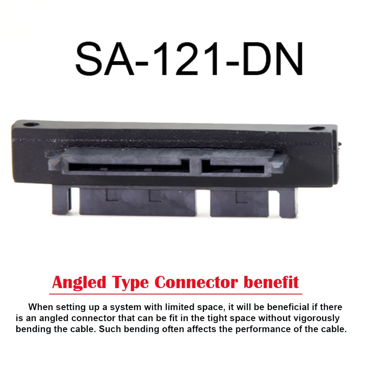 GHRTGR-90 Degree Down Angled SATA 22Pin 7+15 Male to SATA 22P Female Extension Convertor Adapter ...