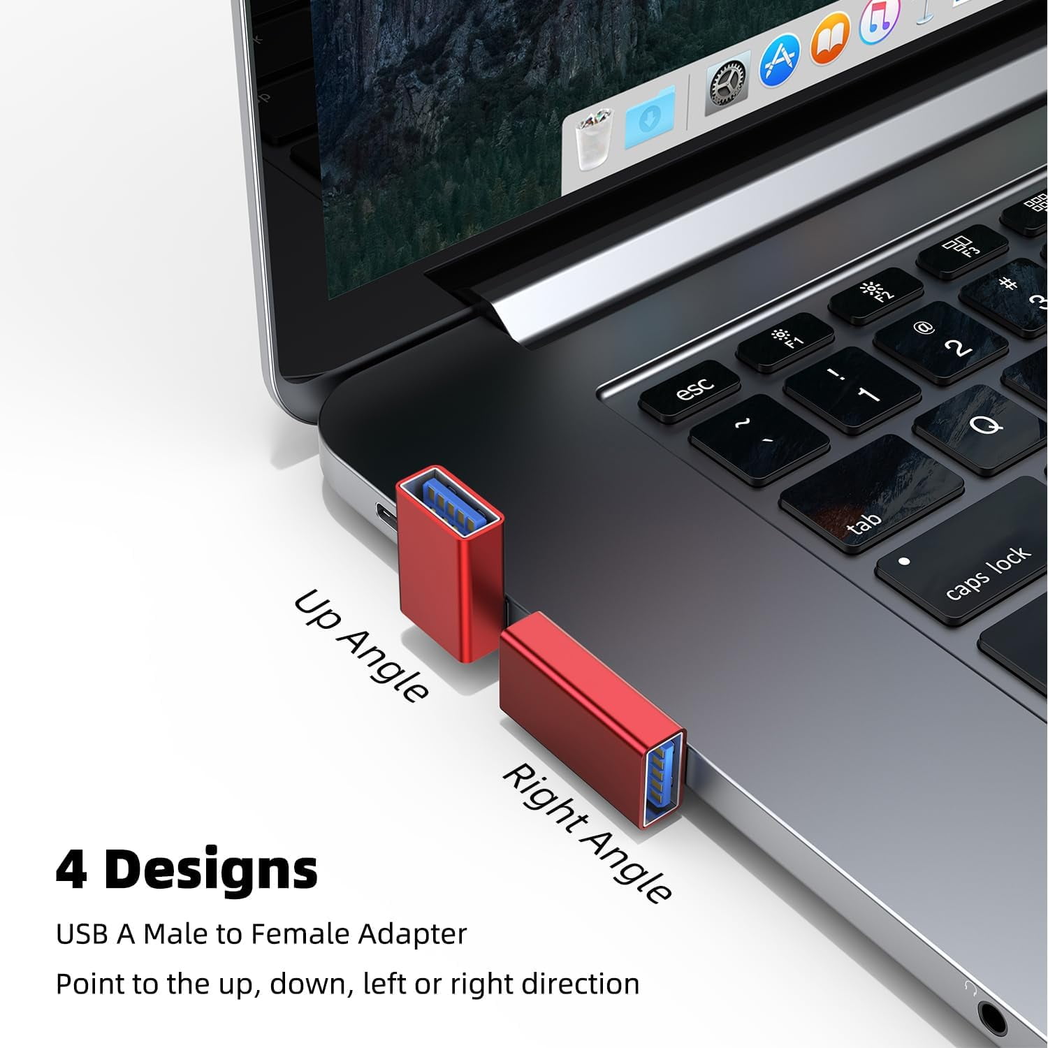 GHRTGR-90 Degree USB 3.0 Adapter 4 Pack, Up and Down Angle, Left and ...