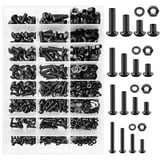 GHRTGR-900Pcs Metric Screw Assortment Kit, M3 M4 M5 M6 Bolts Nuts & Flat Washers, Grade 10.9 ...