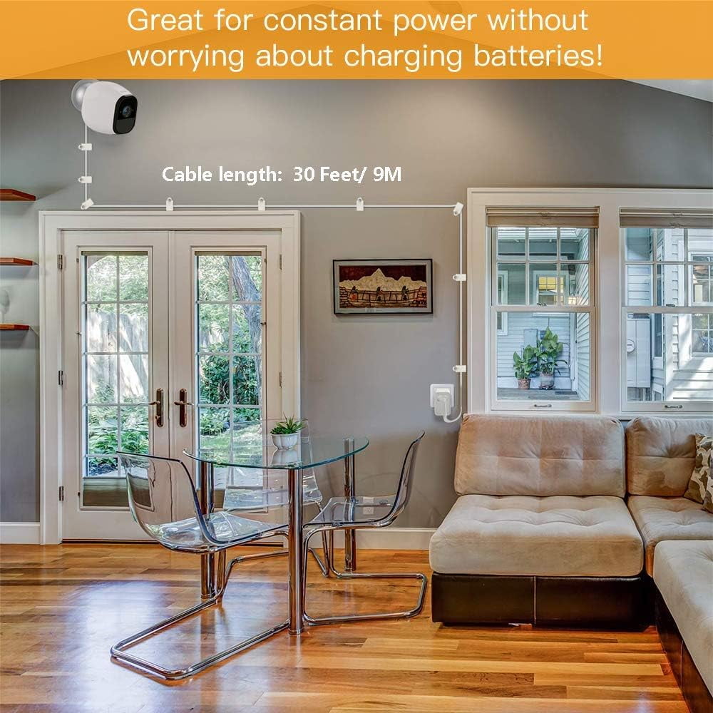 GHRTGR-9M / 30 Feet Power Cable for Arlo Camera, Power Cord and Charger ...