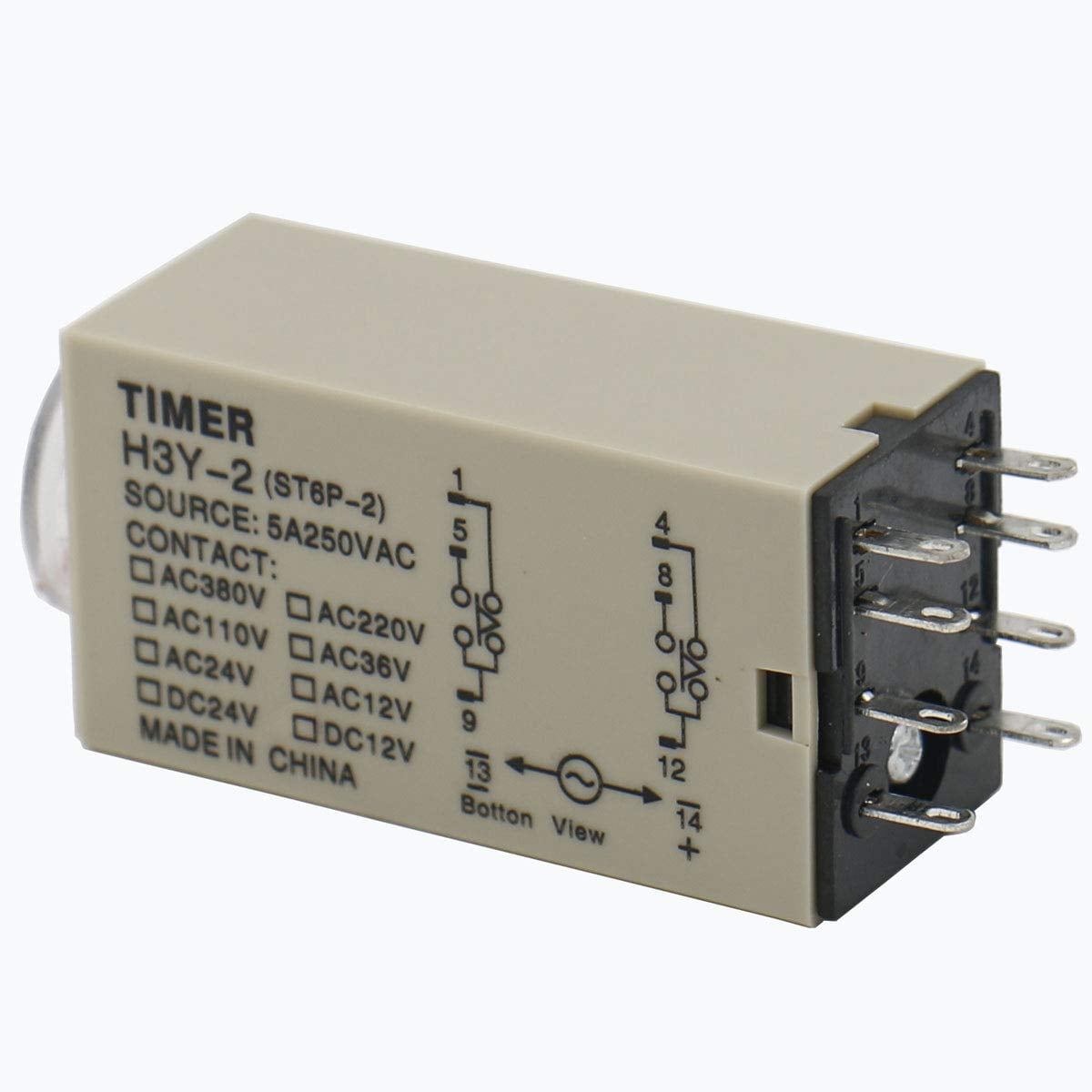 GHRTGR-AC 110V H3Y-2 Time Delay Relay Solid State Timer 60S DPDT w ...