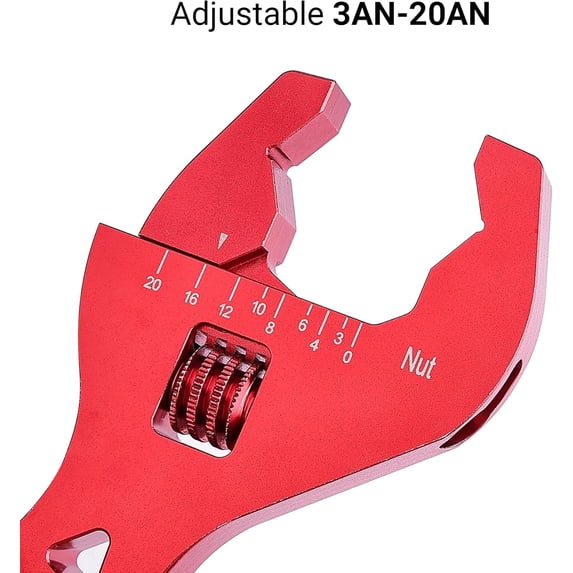 GHRTGR-AN Fitting Wrench, 3AN-20AN Adjustable AN Wrench Aluminum Hose ...