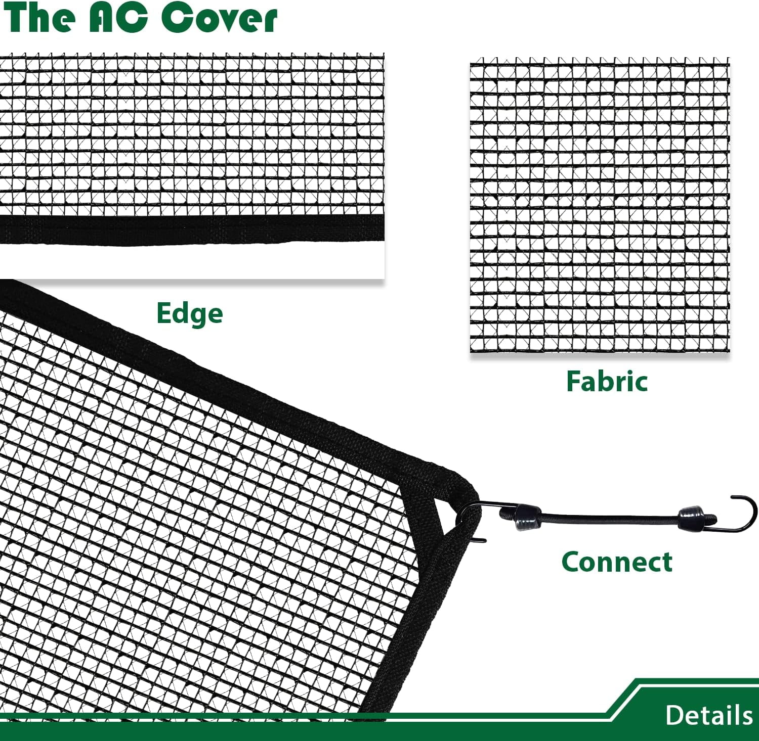 GHRTGR-Air Conditioner Covers for Outside Units 28'' x 28'' Mesh Vinyl ...