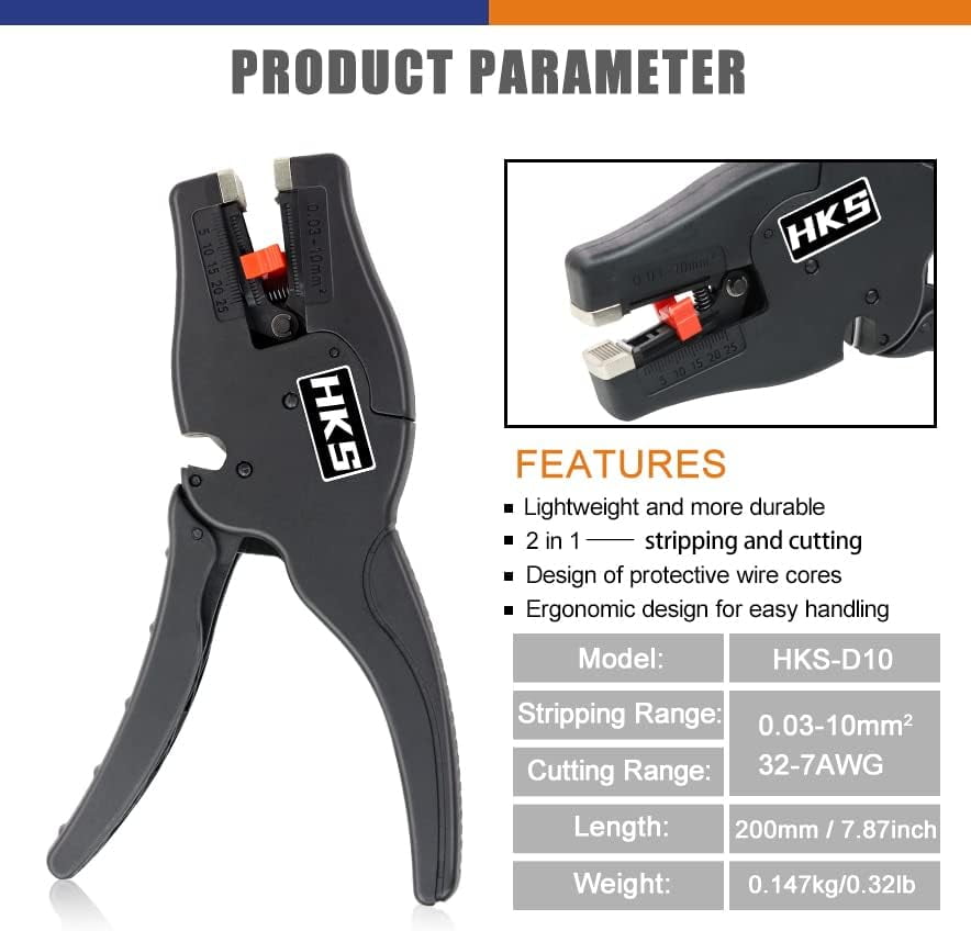 GHRTGR-Automatic 2 in 1 Wire Stripper Tool for 32-7 AWG Wire Stripping ...