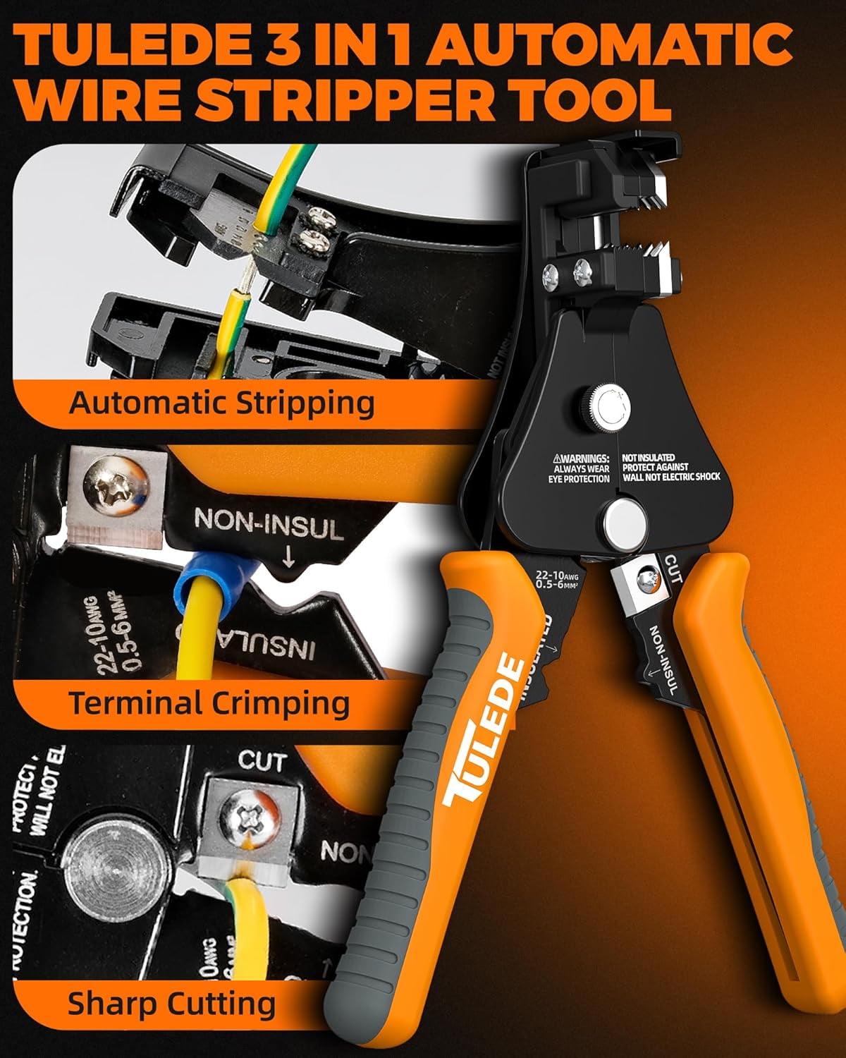 GHRTGR-Automatic Wire Stripper, 3 in 1 Stripper/Cutter/Crimping Heavy ...