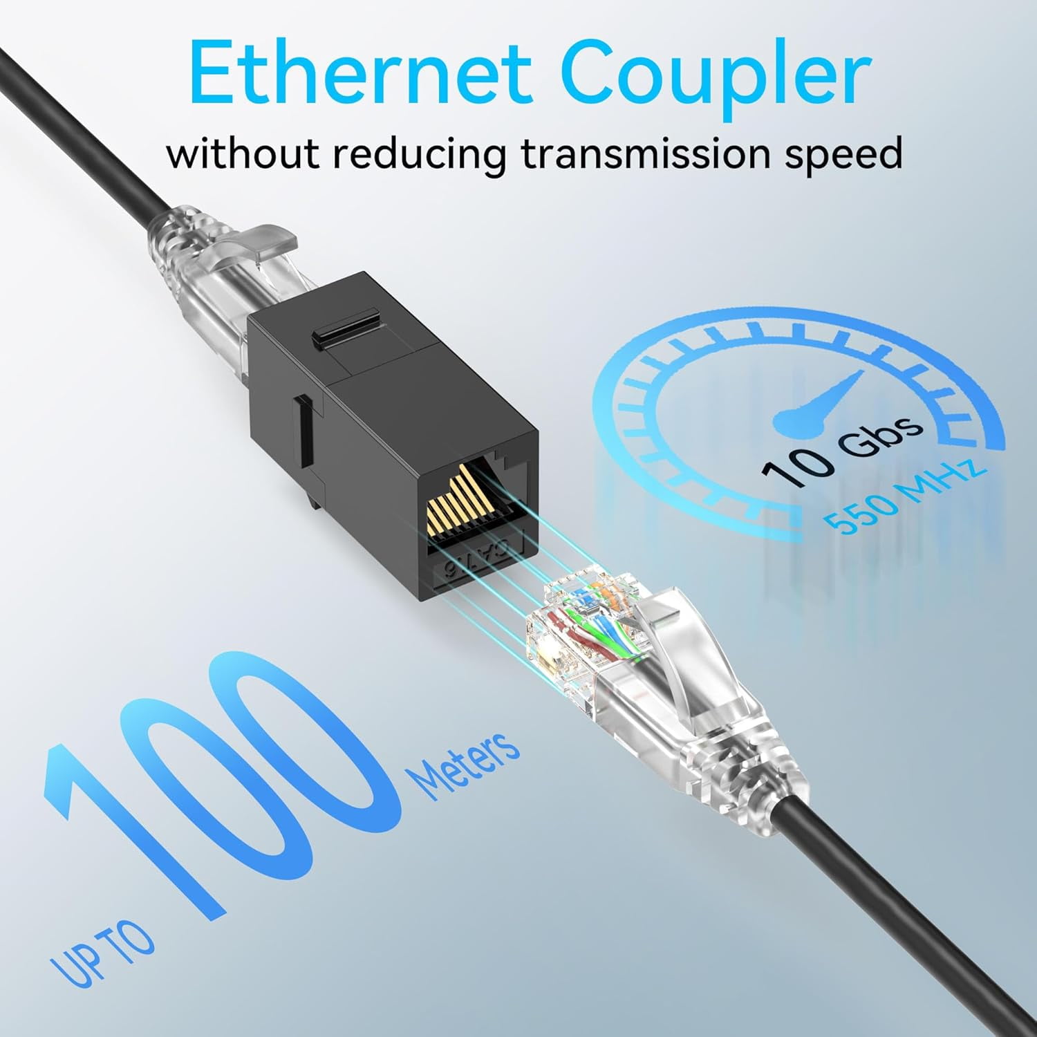GHRTGR-CAT6A RJ45 Keystone Coupler (24 Pack), Cat6 Keystone Jack Female ...