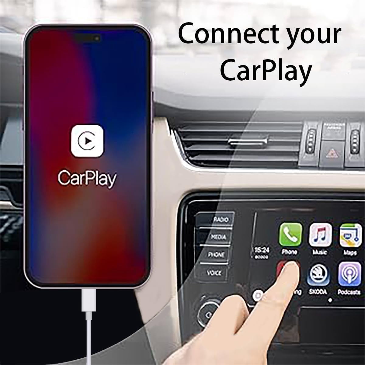 GHRTGR-Car Carplay Cable for iPhone 16 15 Pro/Pro Max/Plus,3/3/6/6FT ...