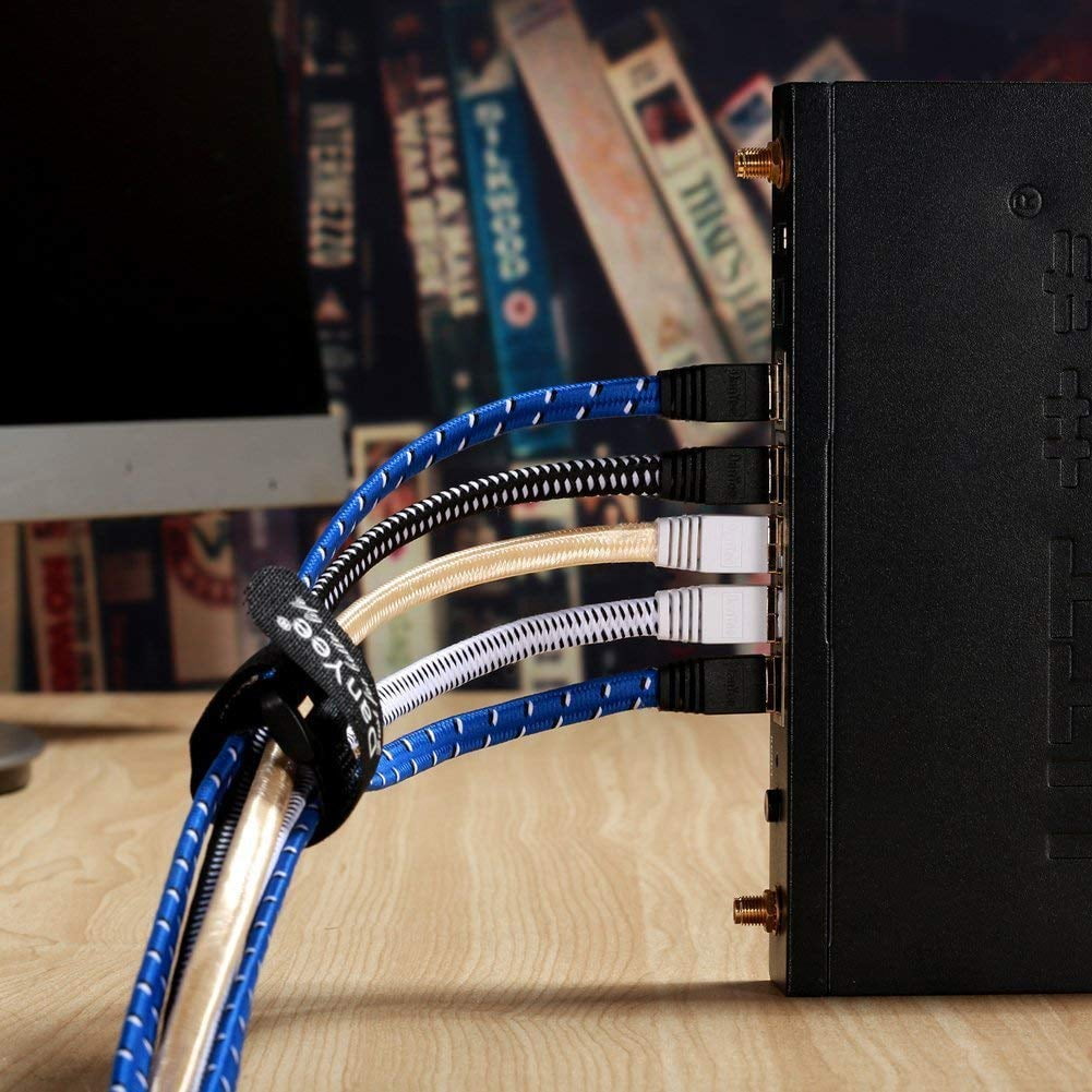 GHRTGR-Cat 8 Ethernet Cable, Nylon 16ft CAT8 High Speed Professional ...