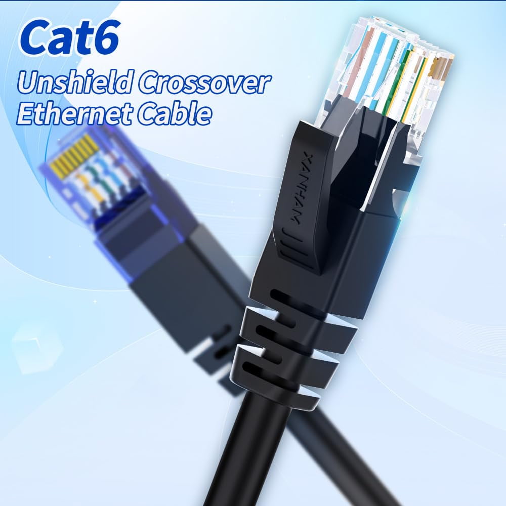 GHRTGR-Cat6 Crossover Ethernet Cable UTP 3.3FT T-568A to T-568B RJ45 ...