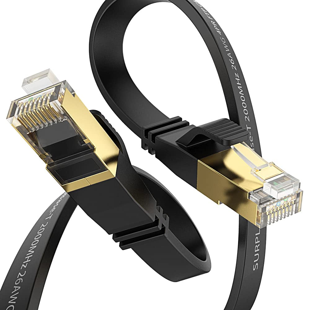 GHRTGR-Cat8 3FT-3Pack Ethernet Cable,Black-40Gbps Internet Network ...
