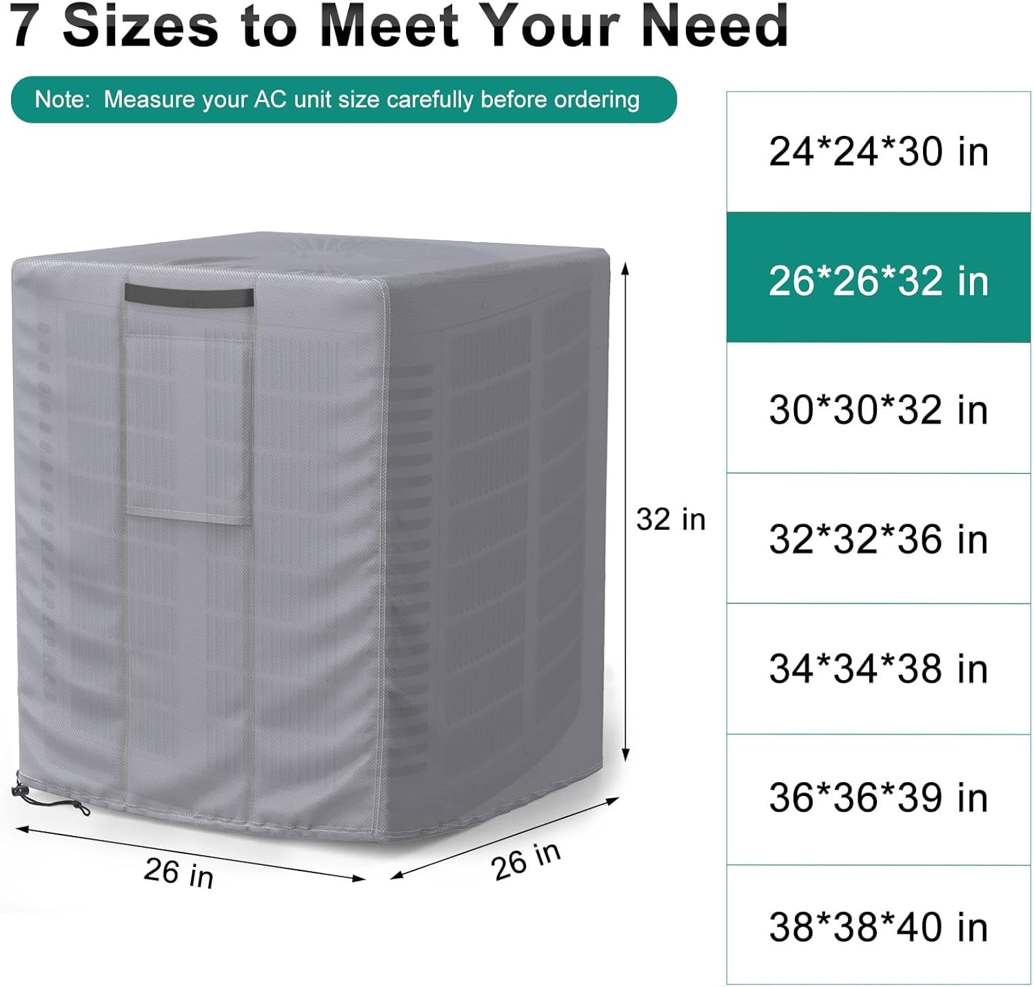 GHRTGR-Central Large Air Conditioner Cover for Outside Units ...