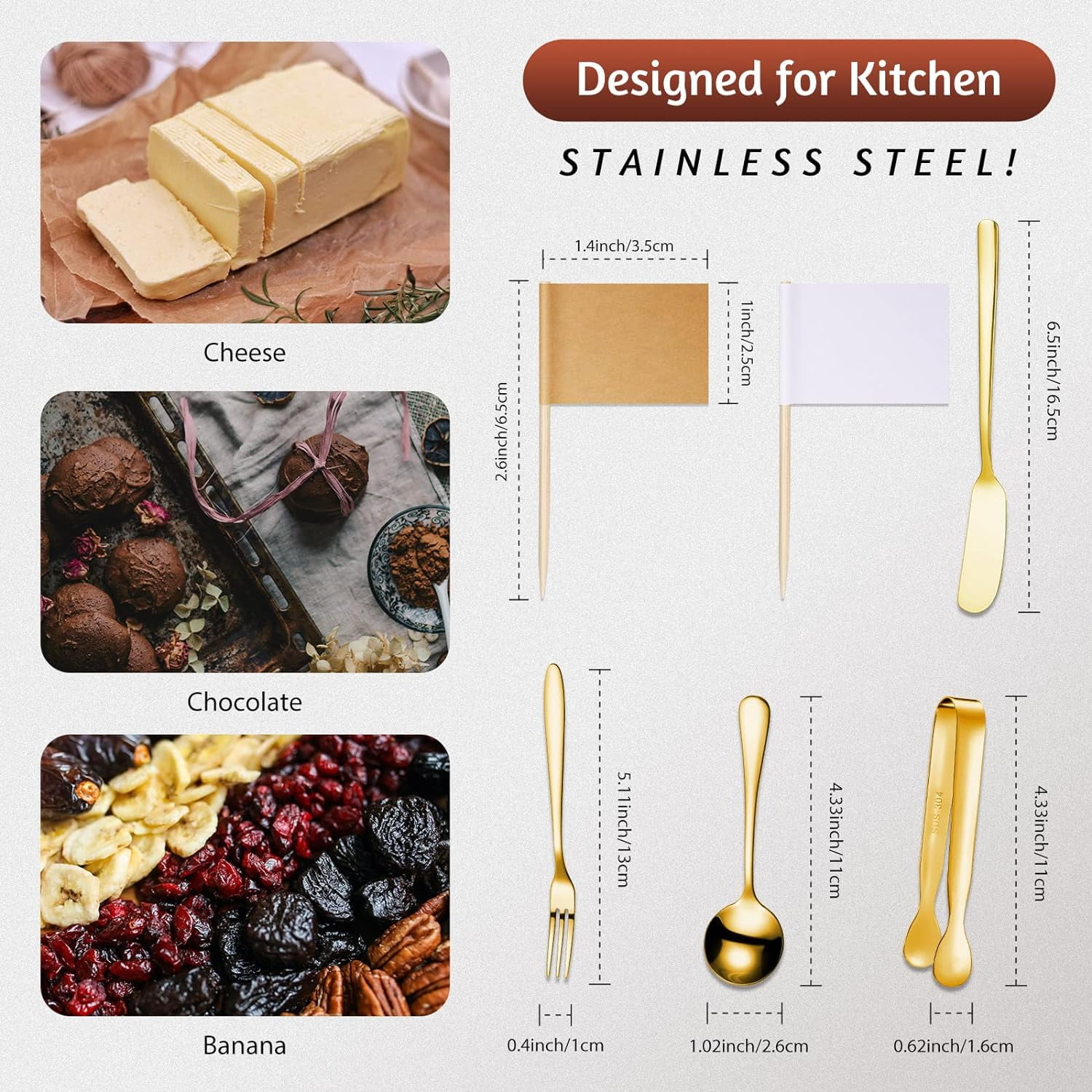 GHRTGR-Cheese Butter Spreader Knives Set Charcuterie Accessories ...