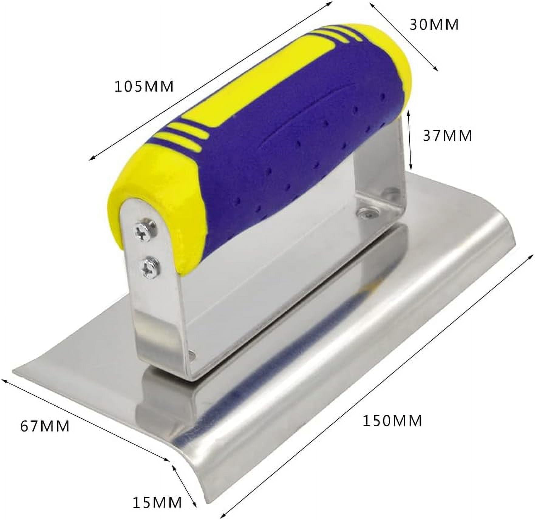 GHRTGR-Concrete Tools Set Stainless Steel Concrete Hand Edger (6" x 3 ...