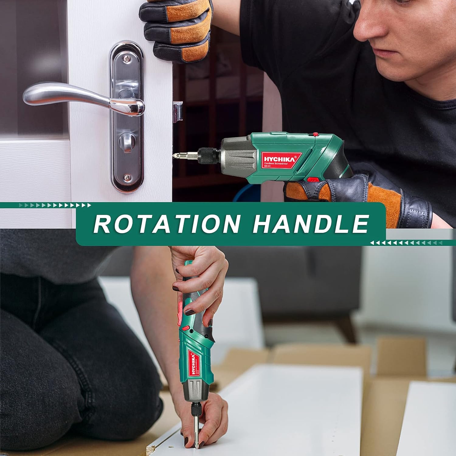 GHRTGR-Cordless Screwdriver, HYCHIKA 4V 2.0Ah Electric Screwdriver ...