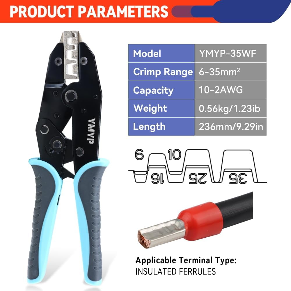 GHRTGR-Crimping Tool for Sleeves Ferrule Terminals & Pin Cord Ends ...