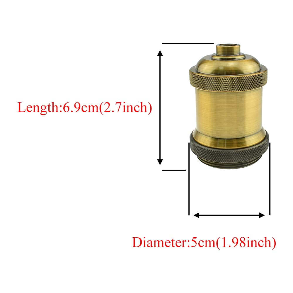 GHRTGR-E26 E27 Lamp Socket Screw in Mount Light Bulb Holder Fixture ...