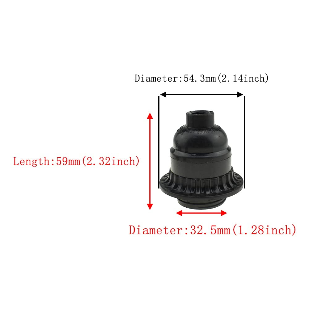 GHRTGR-E26 Lamp Socket Screw in Mount Light Socket Bulb Holder Fixture ...