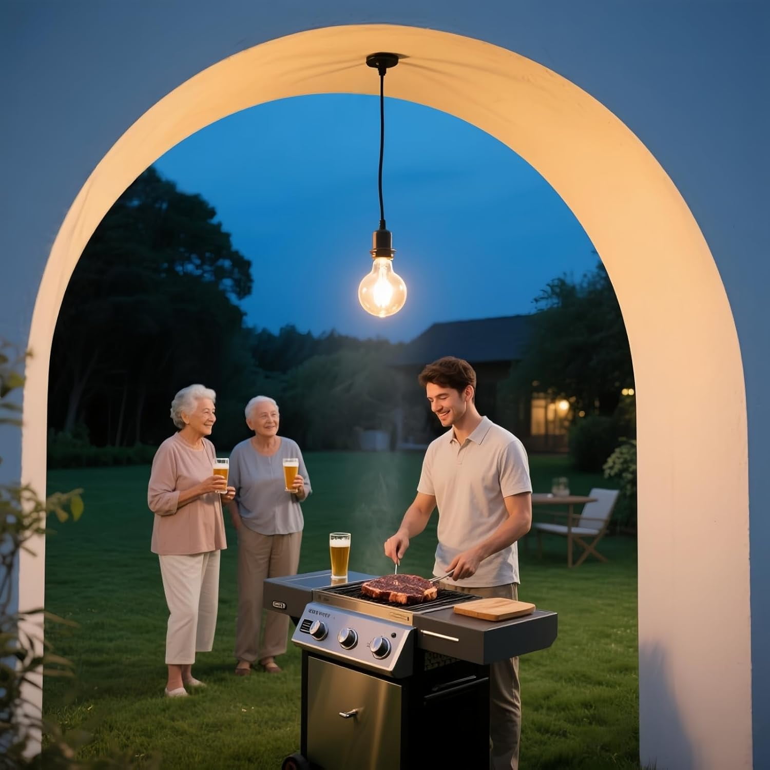 GHRTGR-E26 Waterproof Pendant Light Socket, 6FT Industrial Power Cord ...