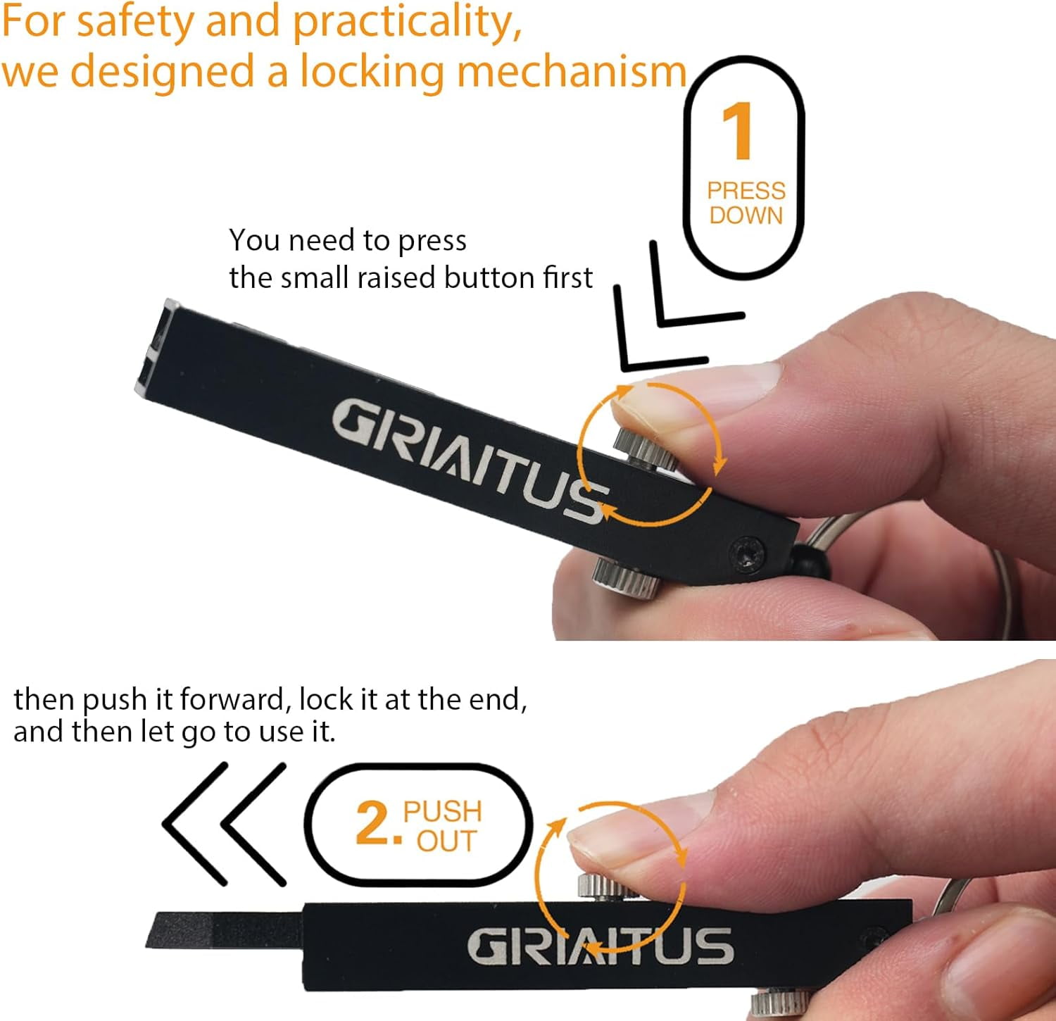 GHRTGR-EDC Pocket Knife 2 in1 Keychain Tweezers Precision Multitool Box ...