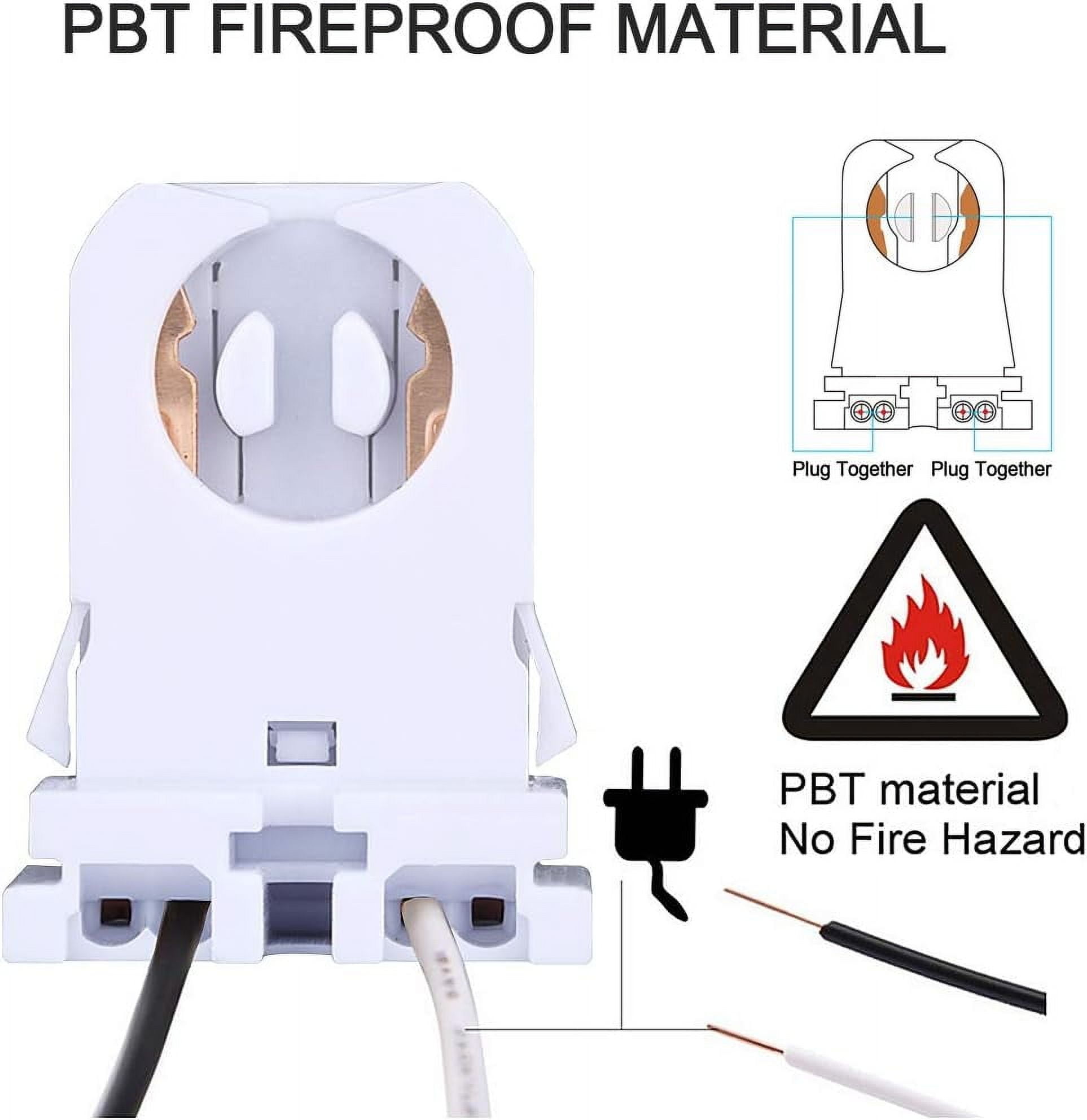 GHRTGR-G13 T8 Bi-pin Socket Tombstone Lamp Holder Non-shunted Turn Type ...