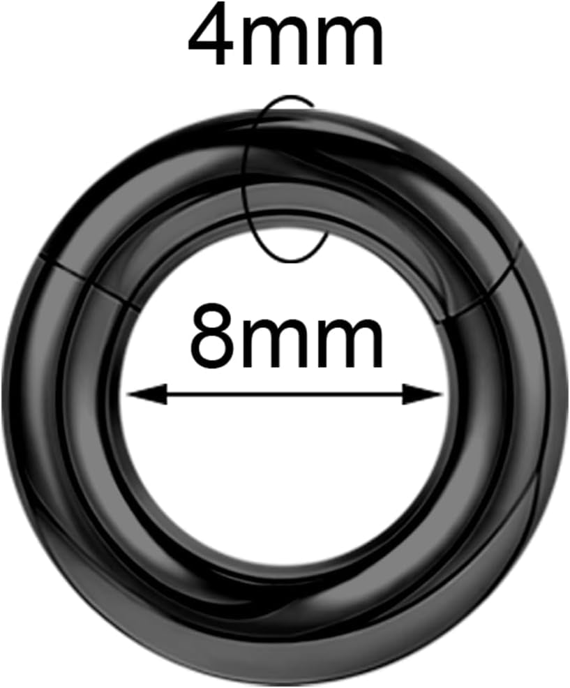 GHRTGR-G23 Titanium Septum & Nose Rings - Heavy Gauges, Hinged, Hoop ...