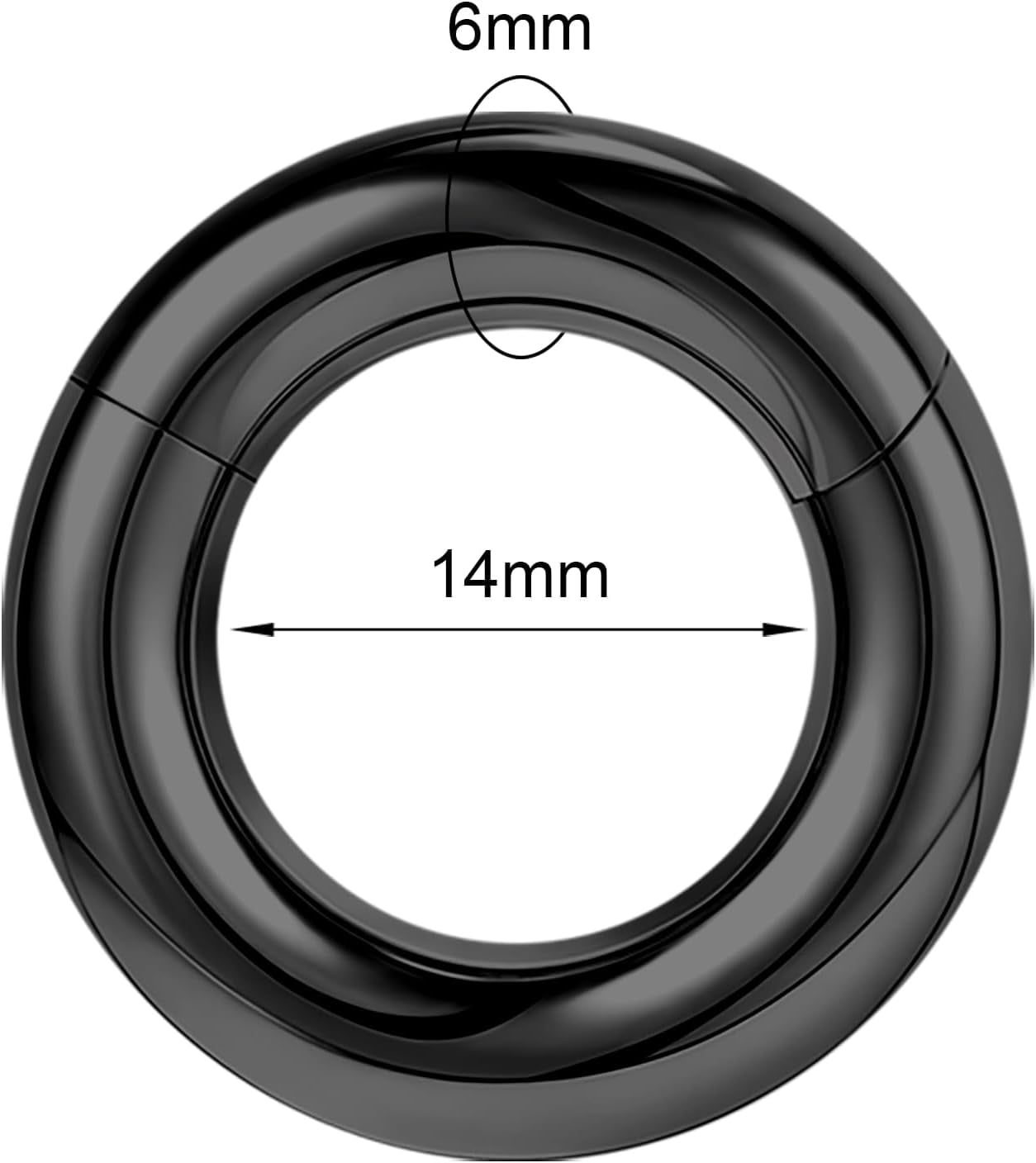 GHRTGR-G23 Titanium Septum & Nose Rings - Heavy Gauges, Hinged, Hoop ...