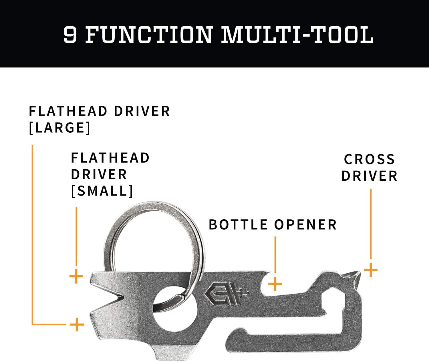 GHRTGR-Gear Mullet Keychain - Multi-Tool Keychain with Pry Bar, Bottle ...